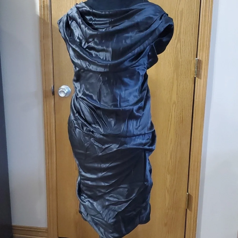 Devi Kroell | Dresses | Devi Kroell Silk Black Draped Evening Formal ...